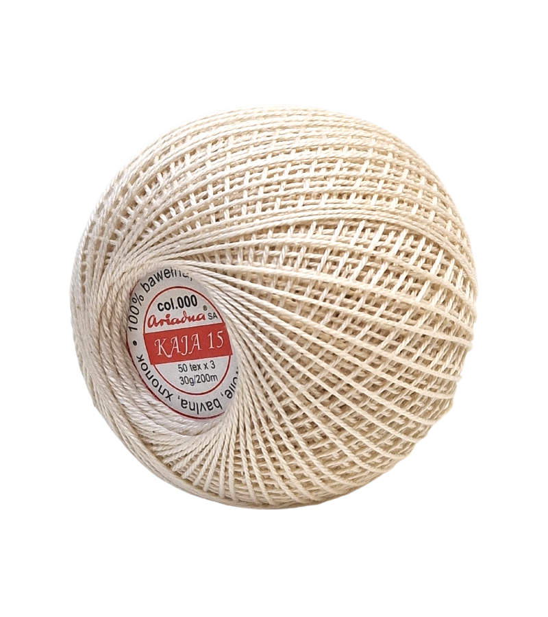 COTTON, CROCHET THREADS - KAJA, Colour-0000 - 30G - Margaret Mayar