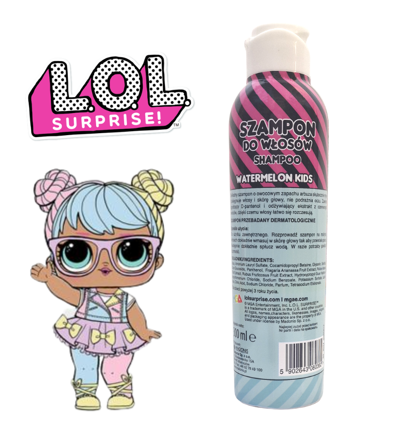 Hair shampoo-watermelon kids-300ml - LOL Surprise - Margaret Mayar