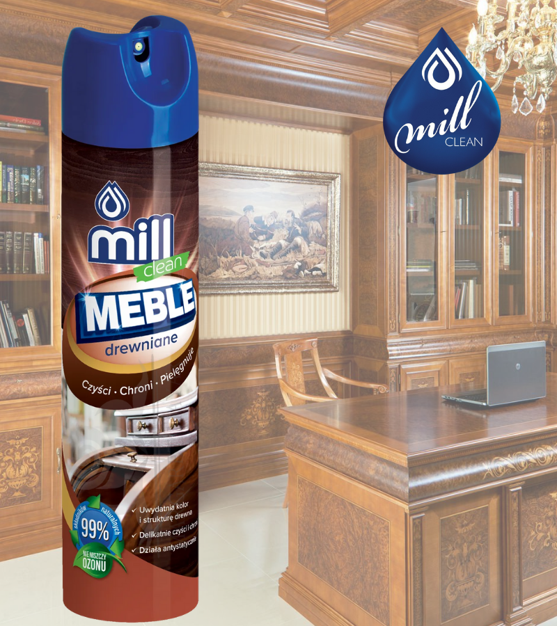Wooden furniture cleaning preparation in spray - 250ml - MILL Clean ...